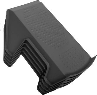 hOme Home Platzsparendes Schuhregal aus Kunststoff, Grau, 12 x 25 cm, 5 Stück