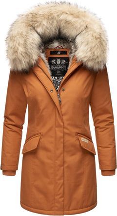 Navahoo Damen Winter Jacke Parka Mantel Winterjacke warm Kunstfell Premium B669 [B669-Christa-Cinnamon-Gr.XS]