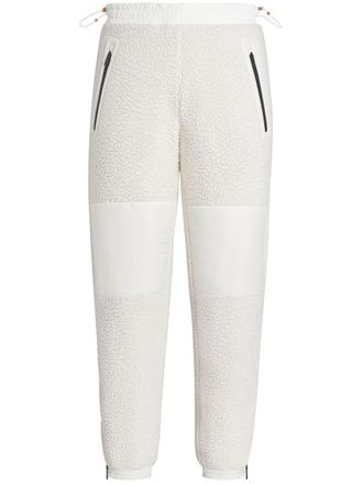Ermenegildo Zegna pantalon de ski en polaire &agrave; patch logo - Blanc