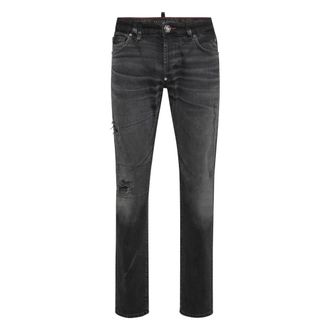 Philipp Plein Straight Supreme Cut Jeans Hexagon - - Jeans - Herren - Schwarzk - W32
