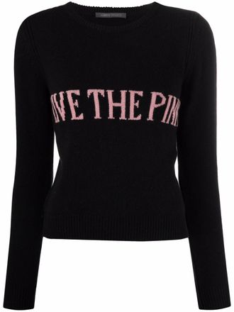 Alberta Ferretti pull en maille intarsia - Noir