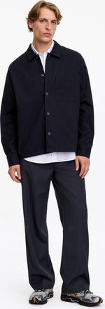 Arket Overshirt Aus Baumwolle -Blau