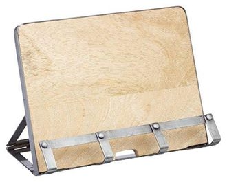 KitchenCraft Industrielle Küche Metall / Holz Kochbuchständer & Tablet-Halter, 26 x 21 cm (1 x 8.5)