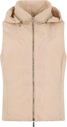 Moorer Gilet &agrave; capuche avec fermeture &eacute;clair - Femme - Vestes - Beige - Taille: 36 FR