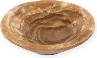 NKlaus Aragonit Schale 11 cm - Hochwertige Natursteinschale für Schmuck, Kristalle oder als Räucherschale, handgefertigt mit einzigartiger Maserung