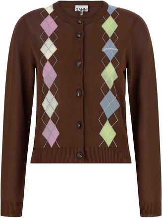 Ganni Cardigan - Marron
