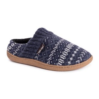 Muk Luks Herren Marcel Slipper Hausschuh, Dunkelblau, Medium
