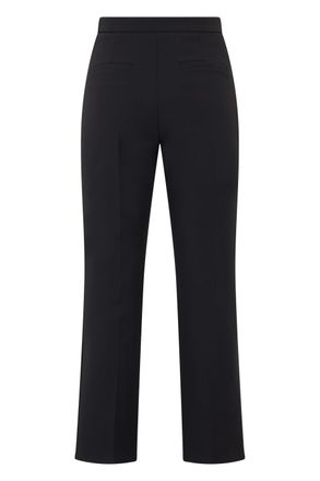 Elisabetta Franchi Womens Straight-Leg Trousers Black Polyester Straight