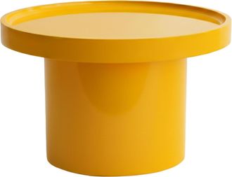 Oviala Couchtisch, rund, 50 cm, MDF, lackiert, Gelb