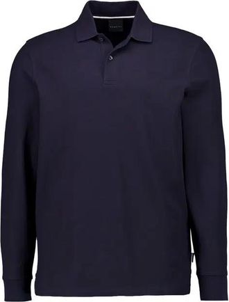 Bugatti Herren Polo-Shirt blau Baumwoll-Piqué