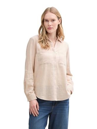 Tom Tailor 1035247 Blouse, 21650-summer Beige, 40 Femmes
