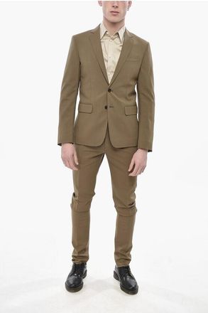 Dsquared2 Stretch Wool Suit PARIS With Flap Pockets size 48