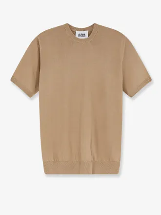 Alpha Studio Mens Sweater Cotton Beige
