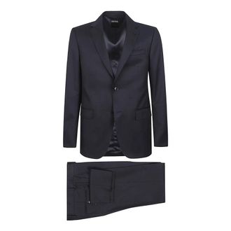 Ermenegildo Zegna Einreihiger zweiteiliger Anzug - - Suits - Herren - Schwarzk - M