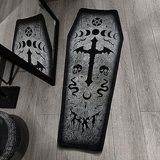 Generic Tapis dHalloween gothique foncé, décoration de salon, tapis de fête dHalloween, tapis de décoration dintérieur, tapis gothique (B)