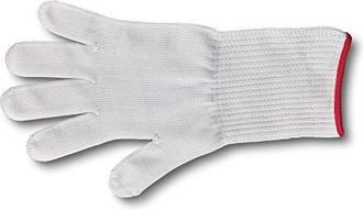 Victorinox by Swiss Army Schutzhandschuh Light, Arbeitshandschuh, für Messerhand, Sicheres Schneiden, Gastronomie, XS, weiss