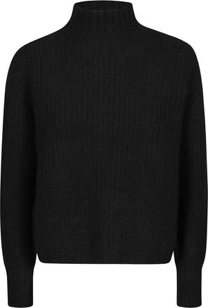Aragona pull côtelé à col montant - Noir