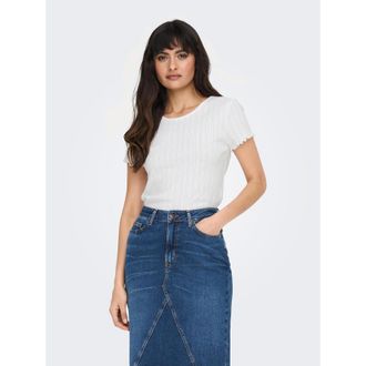 Only T-Shirt Carlotta 15256154 Wei&szlig; Tight Fit