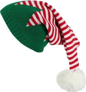 Generic Bonnet de No&euml;l tricot&eacute;, Bonnet de P&egrave;re No&euml;l dhiver pour Homme, Confortable en Tricot color&eacute; Design Festif pour Accessoires de Temps Froid ext&eacute;rieur Fe
