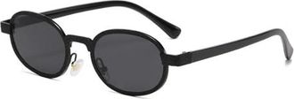 Generic Lunettes De Soleil Ovales En M&eacute;tal, Monture Fine, Tendance For Hommes Et Femmes, Polaris&eacute;es, For La Conduite Et Le Sport En Ext&eacute;rieur.(Black)