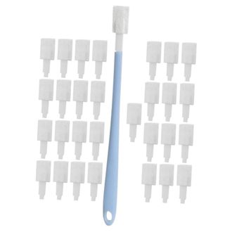 Milisten Einweg Toilettenb&uuml;rste mit Wechselk&ouml;pfen Langstielige Klob&uuml;rste f&uuml;r Gr&uuml;ndliche Eckreinigung Hygienisch Vielseitig f&uuml;r Bad B&uuml;ro Hotel und Haushalt Blau