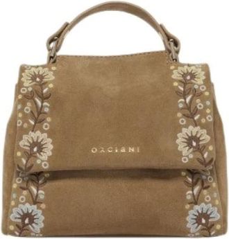 Orciani Femme, Sacs, Beige, Taille: ONE Size Sveva Peach Flowers Mini