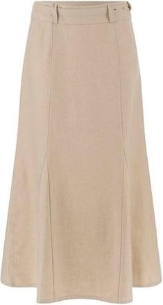 Guess Jupe midi Ryan en lin m&eacute;lang&eacute;