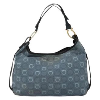 Ferragamo Pre-owned Canvas Schultertasche - - Pre-owned - Damen - Blau - ONE SIZE