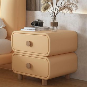 Generic Gro&szlig;Er Nachttisch, Nachttisch Mit 3D-Griffen Und Ger&auml;Uschloser F&uuml;Hrungsschiene, Abgerundete Ecken for Schlafzimmer, Wohnzimmer, Arbeitszimmer