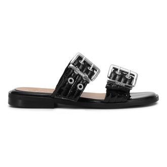 Ganni Tongs - Femme - Chaussures - Noir - Taille: 38 EU
