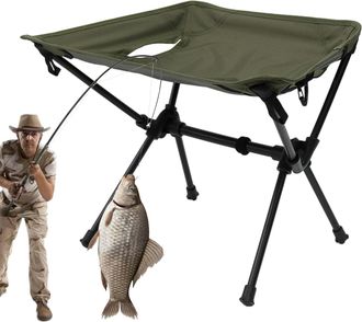 Generic Tragbarer Campinghocker, Klapphocker, Klapphocker, Stabiler Klappstuhl aus Aluminiumlegierung, Einziehstuhl f&uuml;r Wandern, rutschfeste F&uuml;&szlig;e, robust f&uuml;r 