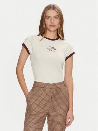 Tommy Hilfiger T-Shirt WW0WW43898 Beige Slim Fit