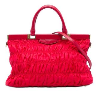 Prada Pre-owned Gathered Nylon Satchel - - Pre-owned - Damen - Rot - ONE SIZE