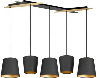 Lucande [GEBRAUCHT] B-Ware Lucande Thamila Hängeleuchte Schwarz Gold Eisen Deckenlampe Lampe Leuchte Spot