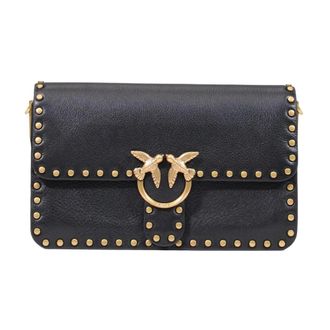 Pinko Pinko - Love One Slouchy MN. Studs SMA - Femme - Sacs - Noir - Taille: ONE Size