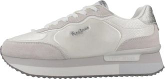 Pepe Jeans London Femme, Chaussures, Blanc, Taille: 38 EU Rusper Shine Baskets