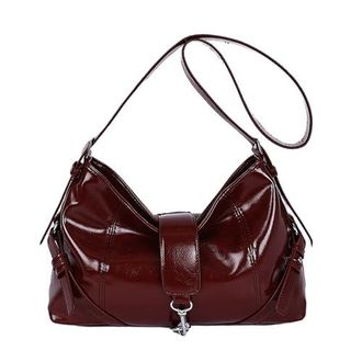 Generic Sac &agrave; bandouli&egrave;re polyvalent en cuir synth&eacute;tique de couleur unie, sac &agrave; bandouli&egrave;re r&eacute;tro, grande capacit&eacute;, sac &agrave; bandouli&egrave;re &eacute;l&eacute;gant, sac de soir&eacute;e s