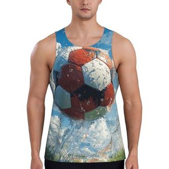 Generic D&eacute;bardeur respirant &agrave; s&eacute;chage rapide sans manches pour homme pour entra&icirc;nement &agrave; la plage S &agrave; 4XL, Football 11, 4XL