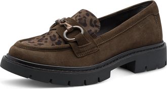 Tamaris Comfort Damen Slipper aus Leder Elegant, Braun (Mocca Comb), 38 EU