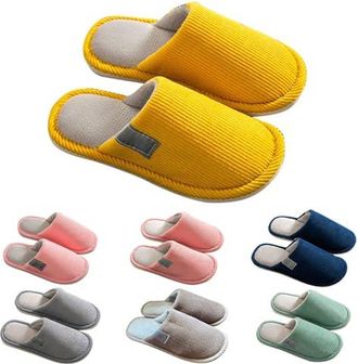 Generic Pantoufles &agrave; enfiler pour homme et femme, chaussures dint&eacute;rieur d&eacute;contract&eacute;es de couleur unie avec doublure en fausse fourrure et mousse &agrave; m&eacute;moire de 