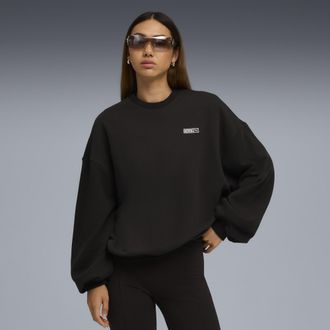 Puma Sweat oversize &agrave; col ras du cou PUMA x ROS&Eacute; Femme, V&ecirc;tements, Noir, 3XL