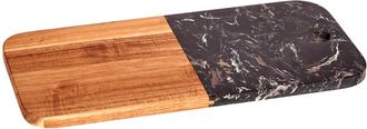 San Ignacio Schneidebrett aus Holz und schwarzem Marmor, 38 cm, Kollektion Kinvara