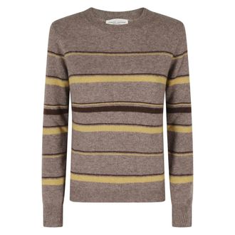 Roberto Collina Girocollo Rigato ML - - Knitwear - Damen - Braun - S