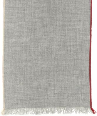 Brunello Cucinelli Cashmere-Silk Blend Scarf - Grey