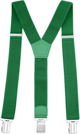 Glamexx24 Hosentr&auml;ger f&uuml;r Herren Einstellbar und Elastisch, Y Form, Breit 4 cm mit 3 Starken Clips Einheitsgr&ouml;&szlig;e Hosentr&auml;ger f&uuml;r M&auml;nner und Damen, Gruen