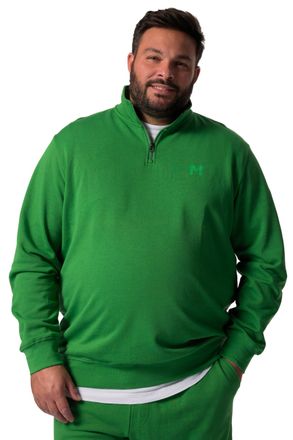 Men Plus Herren gro&szlig;e Gr&ouml;&szlig;en &Uuml;bergr&ouml;&szlig;en Menswear L-8XL Men+ Sweat-Troyer, Basic, Zippkragen, bis 8 XL hellgr&uuml;n 7XL 834856436-7XL
