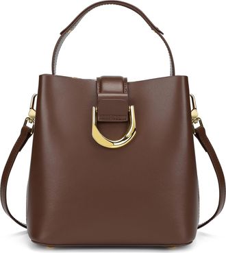 Carlheim Womens Shoulderbags Classis Genuine Leather, Brown