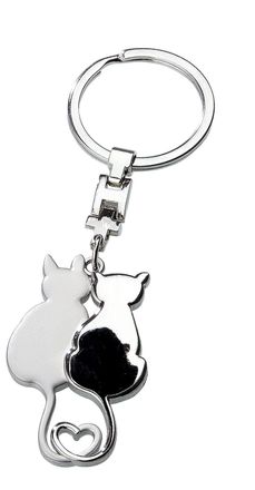 Gilde Schl&uuml;sselanh&auml;nger KATZENPAAR Keychain Schl&uuml;sselhalter Anh&auml;nger Katze 10 x 3cm