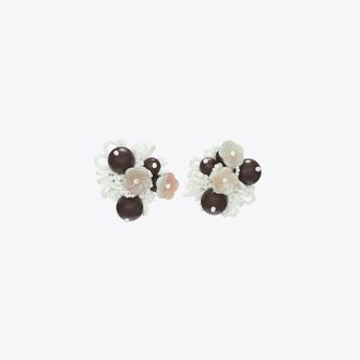 Tory Burch Damen Runway Beaded Cluster Earrings
