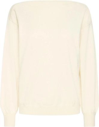 Ichi Ichi, Femme, Pulls, Beige, Taille: 38 FR Tricot &agrave; col rond